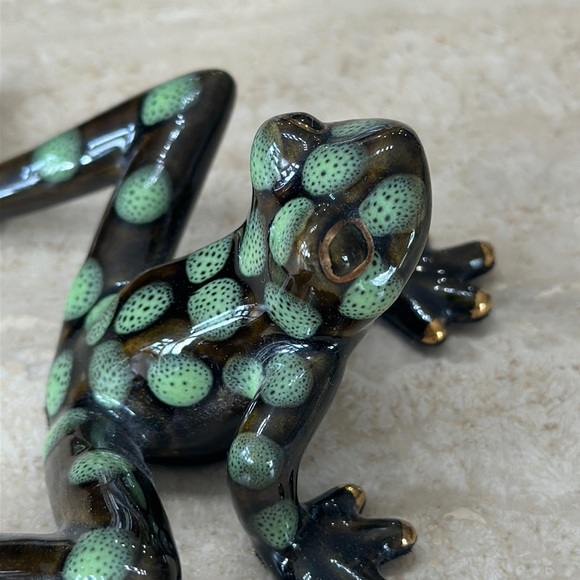 Murano | Accents | Murano Glass Frog With Gold Toes And Green Spots ...